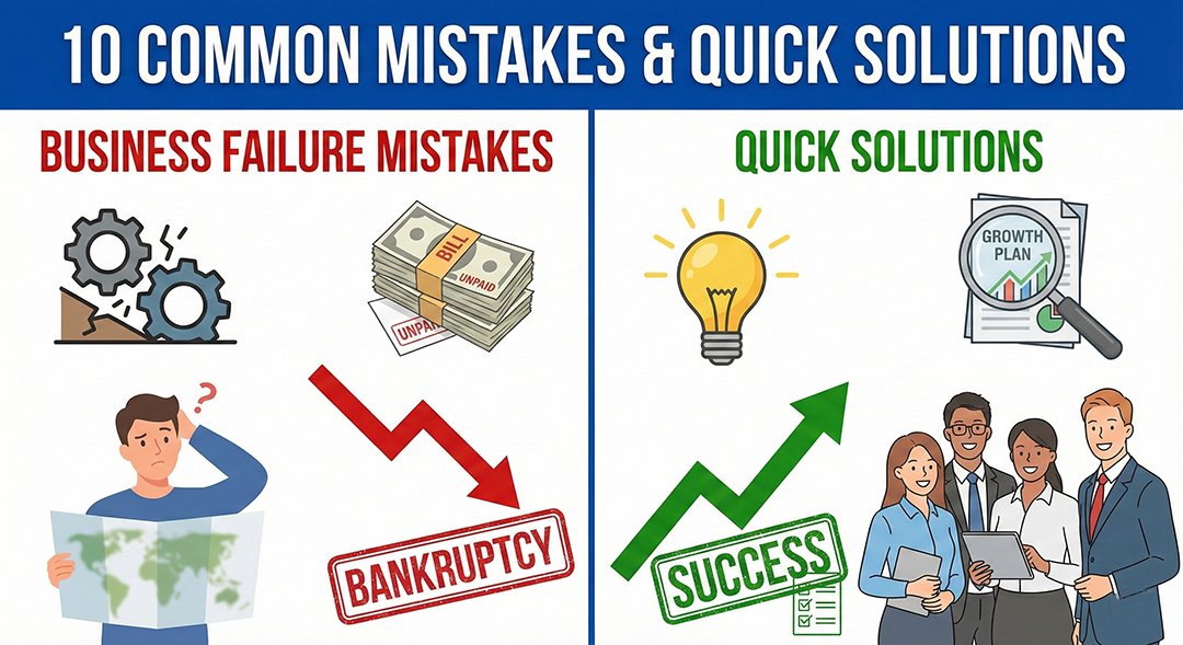 10 Common Mistakes That Cause Business Failure
